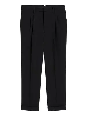 Ami Carrot Fit Trousers - Black