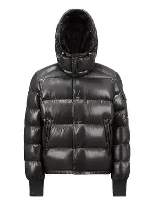 Moncler Maljasset Zip-up Puffer Jacket With Detachable Hood - Dark Gray