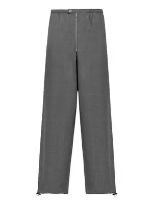 Prada Wide-leg Tailored Trousers - Grey