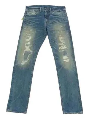 Ralph Lauren Distressed Slim Fit Jeans - Blue