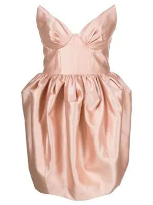 Zimmermann Matchmaker Strapless Gathered Mini Dress - Nude