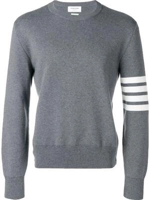 Thom Browne Thom Browne 4-Bar Crewneck Jumper Medium Gray