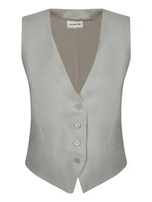 P.A.R.O.S.H P.A.R.O.S.H. V-Neck Vest With Button Closure And Welt Pockets