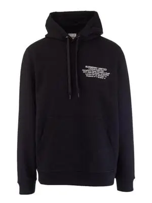 Burberry Printed Drawstring Hoodie - Black