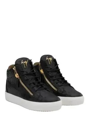 GIUSEPPE ZANOTTI Logo High Top Sneakers - Black