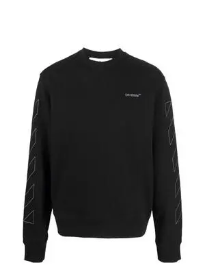 Off-White Diag Outline Crewneck Sweatshirt - Black