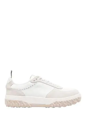 Thom Browne Panelled Lace-up Low-top Sneakers - White