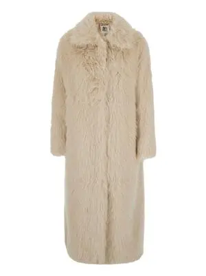 SEMICOUTURE Ecofur Coat - Nude