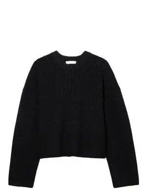 Co Name Crew Neck Sweater - Black