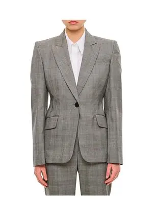 Alexander McQueen Single-breasted Suit Jacket - Gray