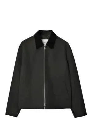 Burberry Zip-up Jacket With B-shaped Decal - Black