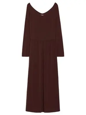 Max Mara Flared Jersey Maxi Dress - Brown