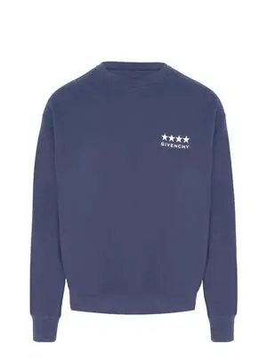 Givenchy Logo Printed Crewneck Sweatshirt - Blue