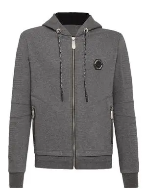 Philipp Plein Logo Casual Zip-up Jacket - Black