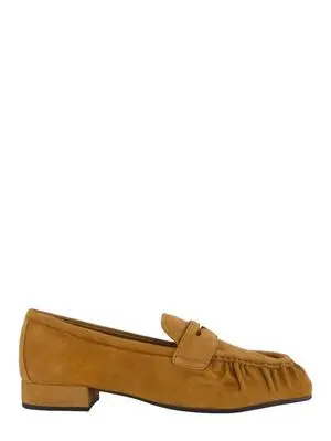 Prada Gathered Penny Loafers - Cinnamon