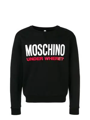 Moschino Tape Pullover Hoodie - Black
