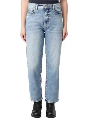ICON DENIM LOS ANGELES ICON DENIM Straight Leg Jeans With Logo Patch And Ripped Back