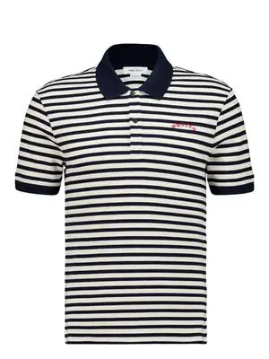Alexander McQueen Alexander McQueen Short Sleeved Striped Polo Shirt Ivory/navy