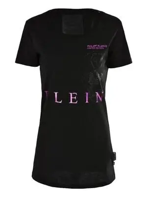 Philipp Plein Logo Embellished T-shirt - Black