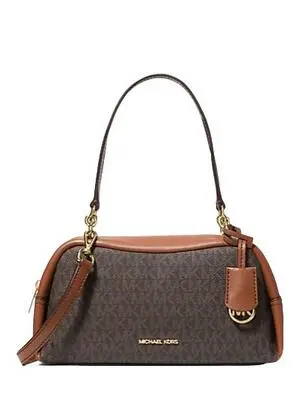 Michael Kors Cecily Small Signature Logo Shoulder Bag - Brown