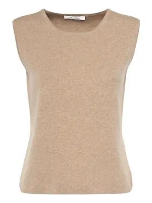 Max Mara Crewneck Sleeveless Top - Hazelnut Brown