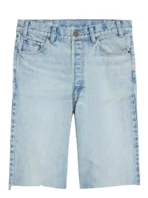 Celine Bermuda Denim Shorts - Blue