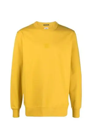 C.P. COMPANY Logo-print Stretch-cotton Sweatshirt - Yellow