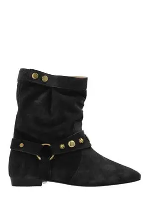 Isabel Marant Étoile Stania Flat-heeled Boots - Black