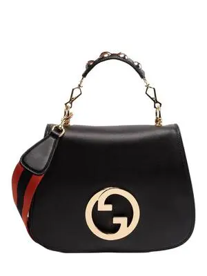Gucci Gucci Blondie Top Handle Bag With Interlocking G Detail Black
