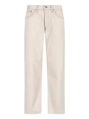 SUNFLOWER Logo Patch Straight-leg Jeans - White