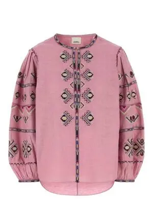 Isabel Marant Étoile Zielle Embroidered Blouse - Pink