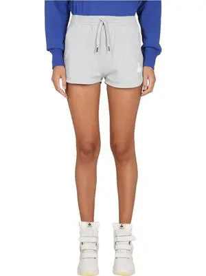 Isabel Marant Étoile Logo Printed Drawstring Track Shorts - White