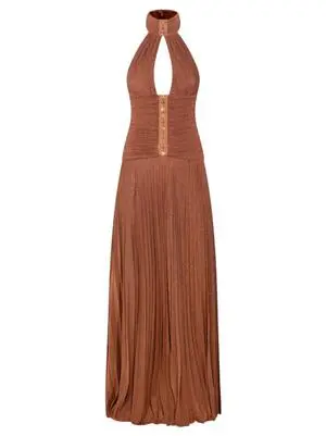 ELISABETTA FRANCHI Elisabetta Franchi Lamé-Effect Jersey Gown