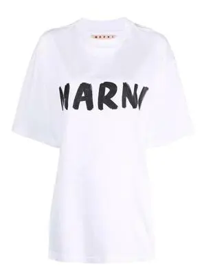 Marni Marni Logo Printed Crewneck T-Shirt No