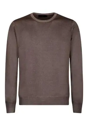 GRAN SASSO Round Neck Wool Sweater - Hazel