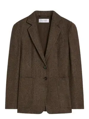 Max Mara Max Mara Tailored Button-Up Jacket Brown