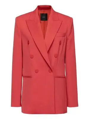 Pinko Double-breasted Tailored Blazer - Red