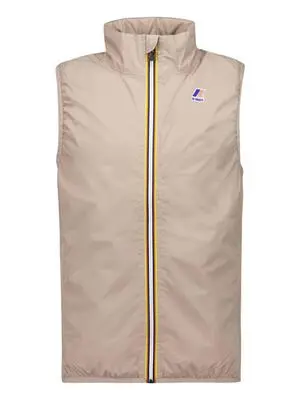 K-WAY Stand Collar Zip-up Vest - Nude