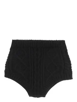 Red Valentino Cable Knit Shorts - Black