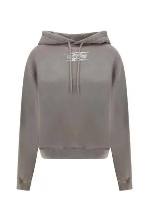 Alexander Wang Blade Logo Embossed Hoodie - Gray