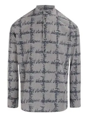 VIVIENNE WESTWOOD Logo-checked Shirt - Gingham-vw-black
