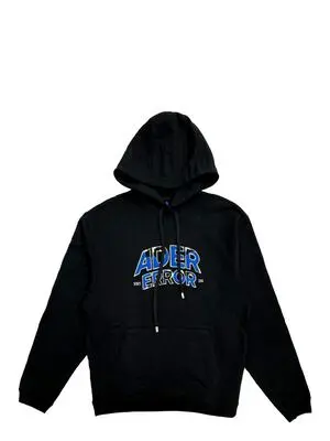 ADER ERROR Hooded Sweatshirt With Drawstring And Large Front Pocket - Black