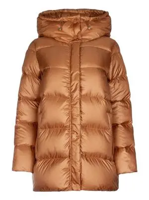 IBLUES Cristin Hooded Puffer Coat - Brown