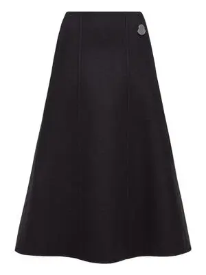 Moncler Jil Sander Flared Midi Skirt - Navy Blue