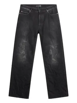 Balenciaga Mid-waist Ripped Jeans - Black