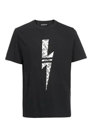 Neil Barrett Lightning Printed T-shirt - Black