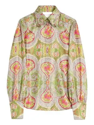 Valentino Garavani Paisley Printed Long Sleeve Shirt - Nude