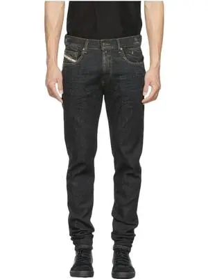 DIESEL® Slim Fit Jeans With Logo Detail - Black