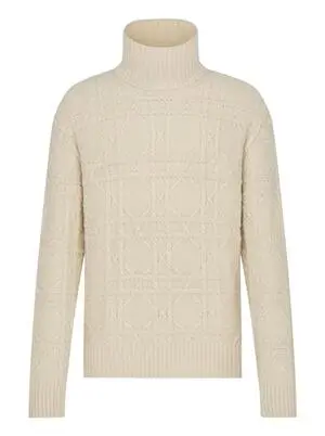 Dior Icons Sweater With Rattan Pattern - White