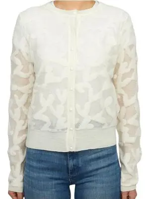 Max Mara Long-sleeved Cardigan - White